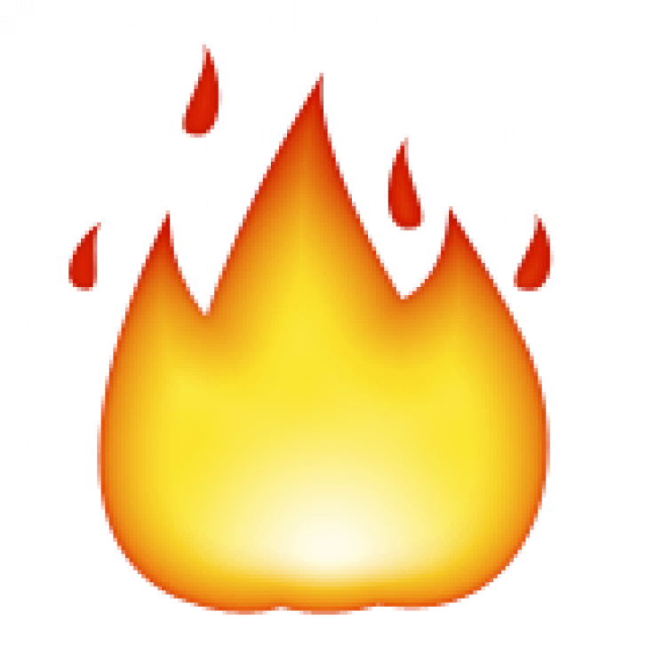 Fire Emoji No Background - (728x728) Png Clipart Download