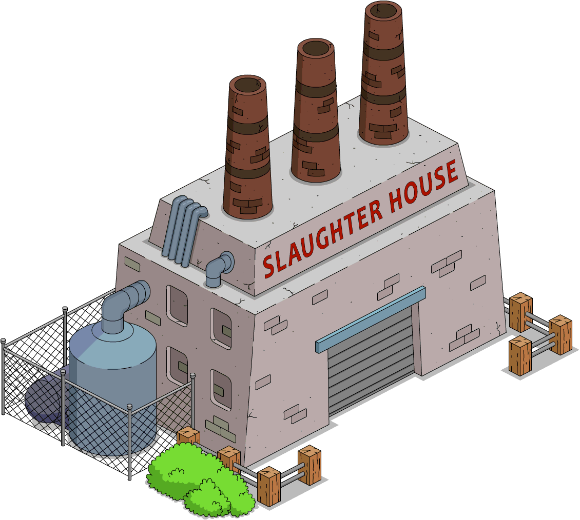 Slaughterhouse - Slaughterhouse Building Cartoon - (1130x1014) Png ...