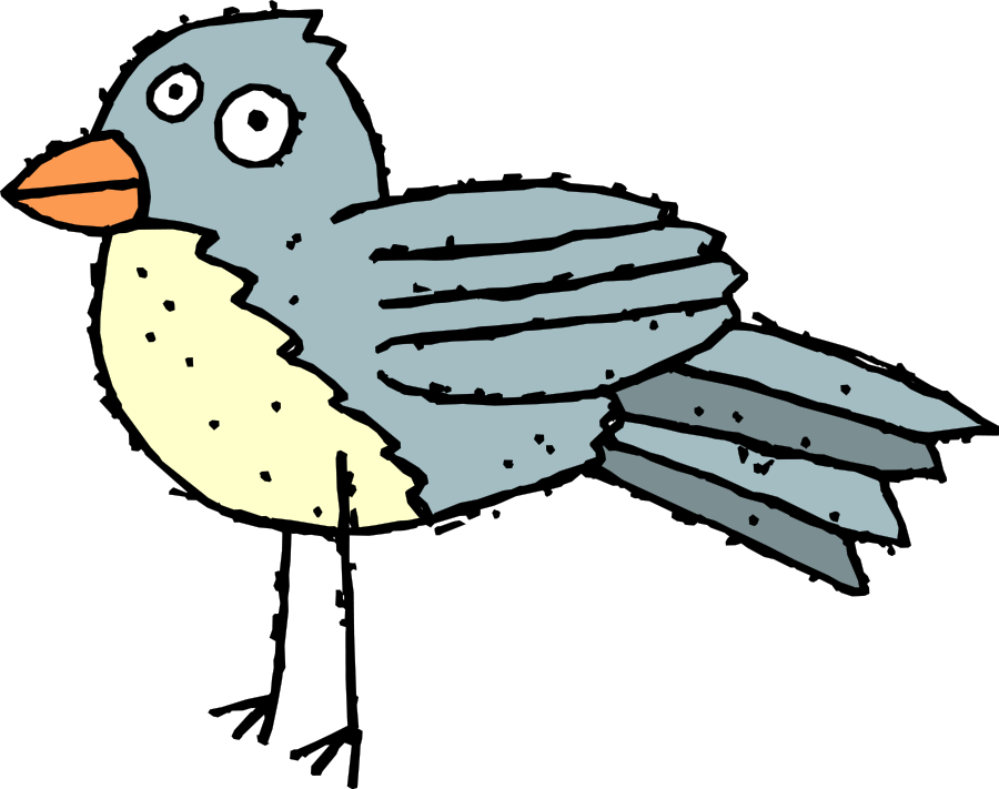 Small Cartoon Bird - (900x711) Png Clipart Download