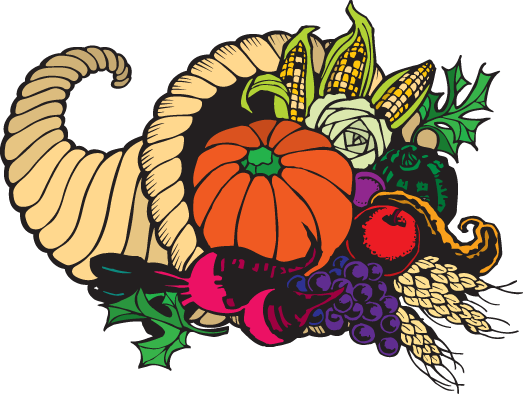 Cornucopia Clipart Health Food Pencil And In Color - Thanksgiving Clip ...