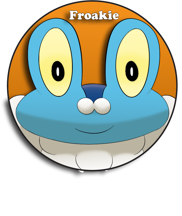 Froakie Pin By Brittanysdesigns - Cartoon - (771x1032) Png Clipart Download