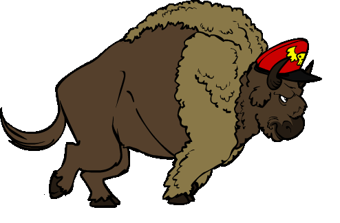 Bison Clipart Animated - Bison Cartoon Gif - (468x303) Png Clipart Download