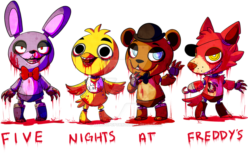 Five Clipart Mango - Five Nights At Freddy's Characters - (1024x614 ...