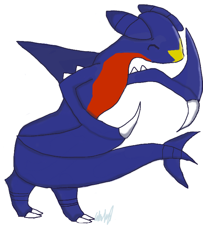 Happy Garchomp By Noodlemimi - Cartoon - (800x800) Png Clipart Download