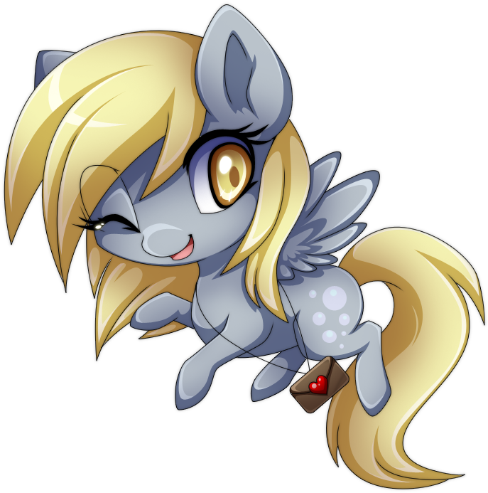 Extra-fenix, Chibi, Derpy Hooves, Female, Letter, Mare, - Derpy Hooves - (704x709) Png Clipart ...