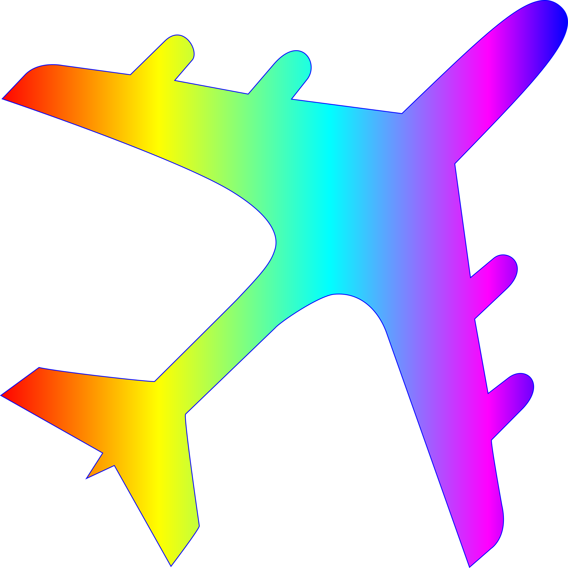 Big Image - Rainbow Color Aeroplane - Full Size PNG Clipart Images Download