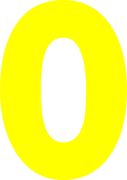Yellow Zero Clip Art - Yellow Zero - (420x595) Png Clipart Download