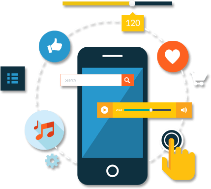 Mobile App Design - Mobile App Development - (429x384) Png Clipart Download