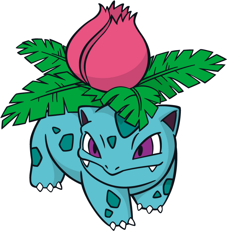 Ivysaur Pokemon Character Vector Art - Bulbasaur Ivysaur Venusaur ...