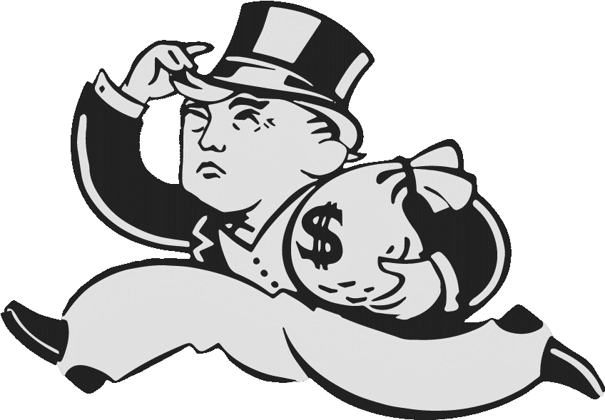 Tax March Houston - Monopoly Man With Monocle - Full Size PNG Clipart ...