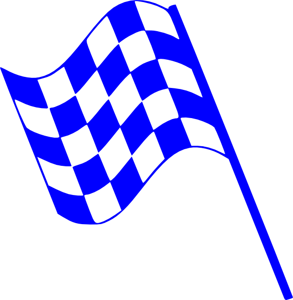 Blue Racing Flag Png - (582x597) Png Clipart Download