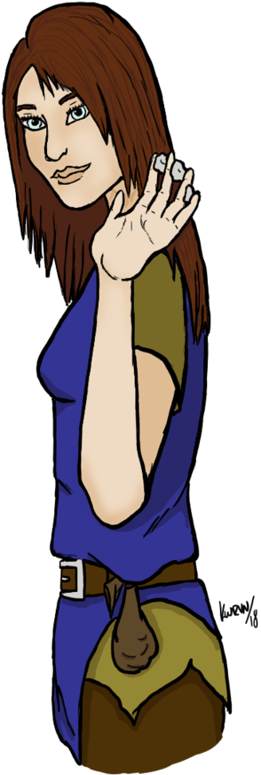 Mute Girl By Kyphaz - Cartoon - (737x1084) Png Clipart Download