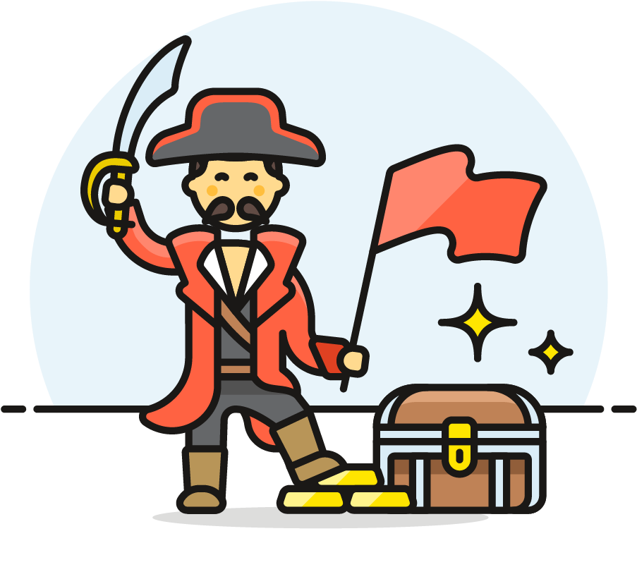 41 Pirate Chest Loot Male Asian - Pirate - (1025x1148) Png Clipart Download