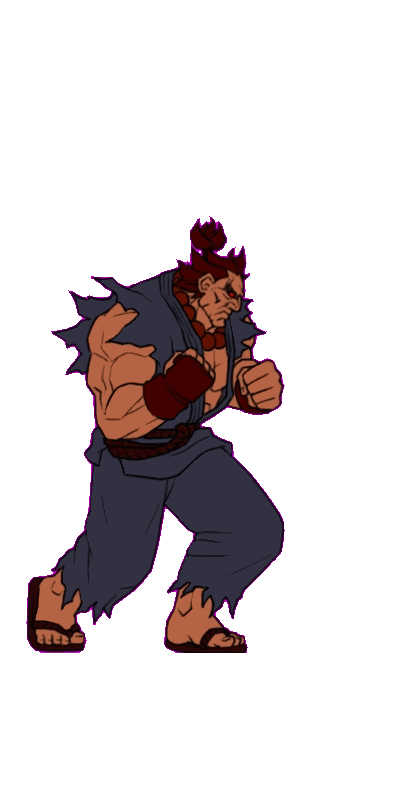 Akuma Street Fighter Gif - (400x800) Png Clipart Download