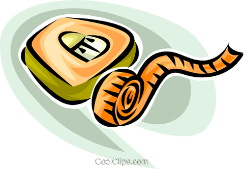 Weight Scale And A Tape Measure Royalty Free Vector - Illustration ...