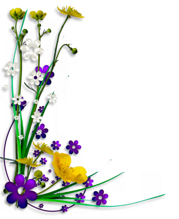 Flowers Corners - Fleurs Dans Les Coins - Full Size PNG Clipart Images ...
