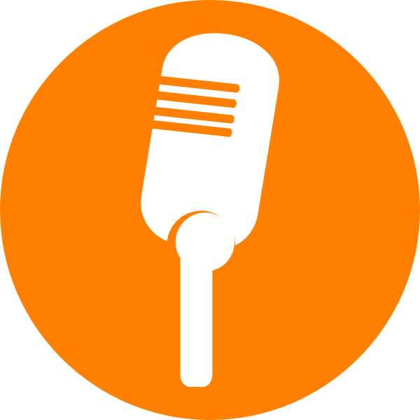 Microphone Clipart Orange - Microphone Clip Art - (600x600) Png Clipart ...
