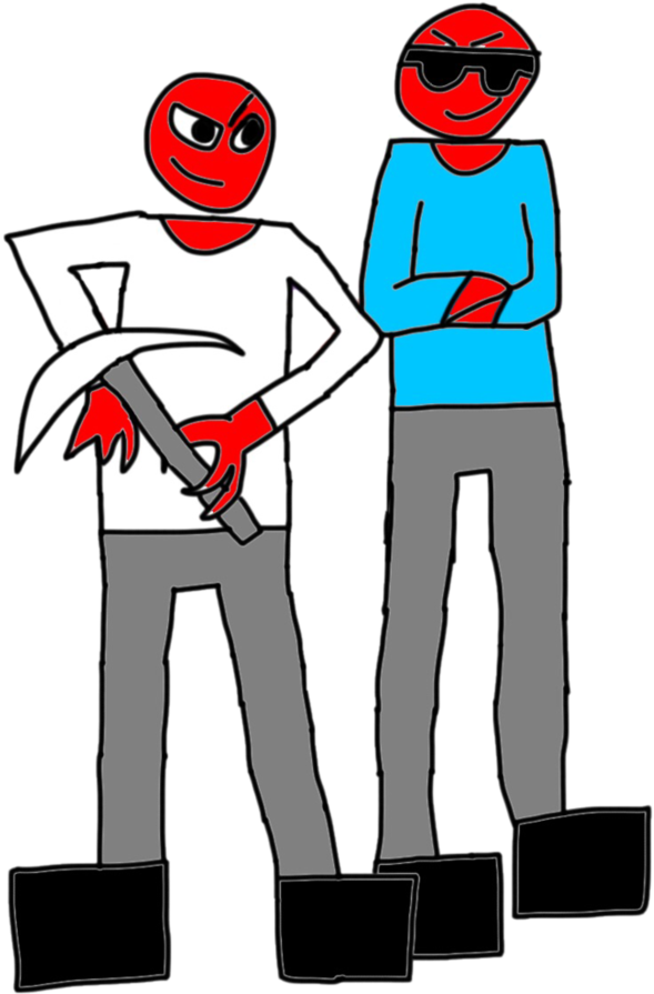 Iron Pickaxe And Diamond Sword By Donnydanger12 - Cartoon - (894x894 ...