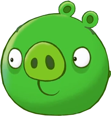 Green Pig - (376x386) Png Clipart Download