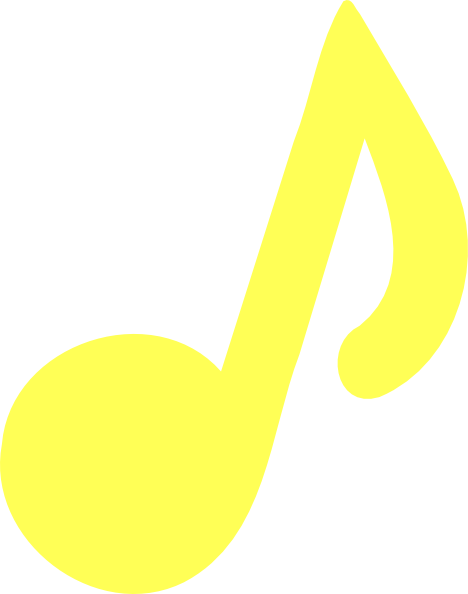 Music Notes Clipart Yellow - (468x594) Png Clipart Download