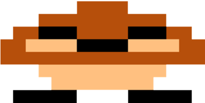 8 Bit Clipart Goomba - Illustration - Full Size PNG Clipart Images Download