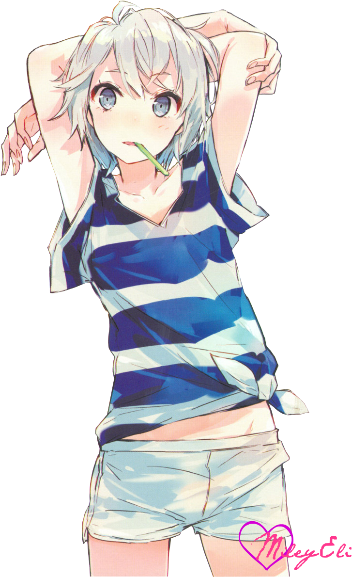 Cute Anime Girl - Saika Totsuka - (828x1200) Png Clipart Download