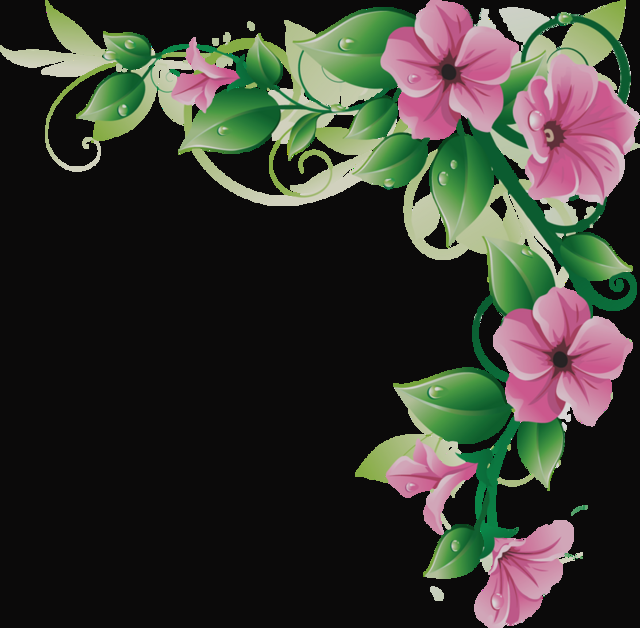 Pink Flower Border Clip Art Flower Bordes Free Clipart - Pink Flower ...