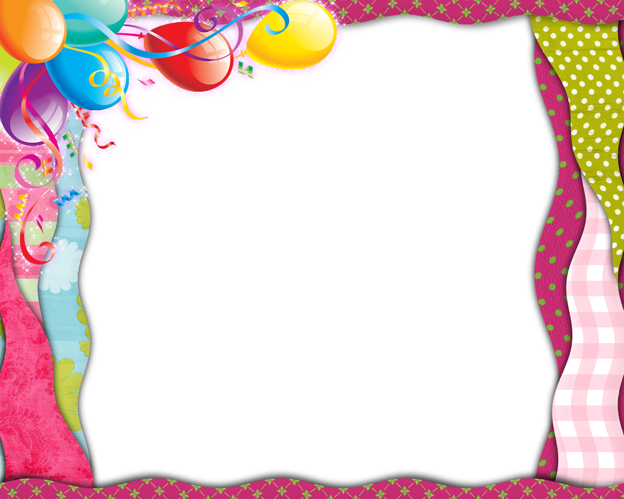 Transparent Png Frames - Balloons Frame Png - (1280x1024) Png Clipart ...