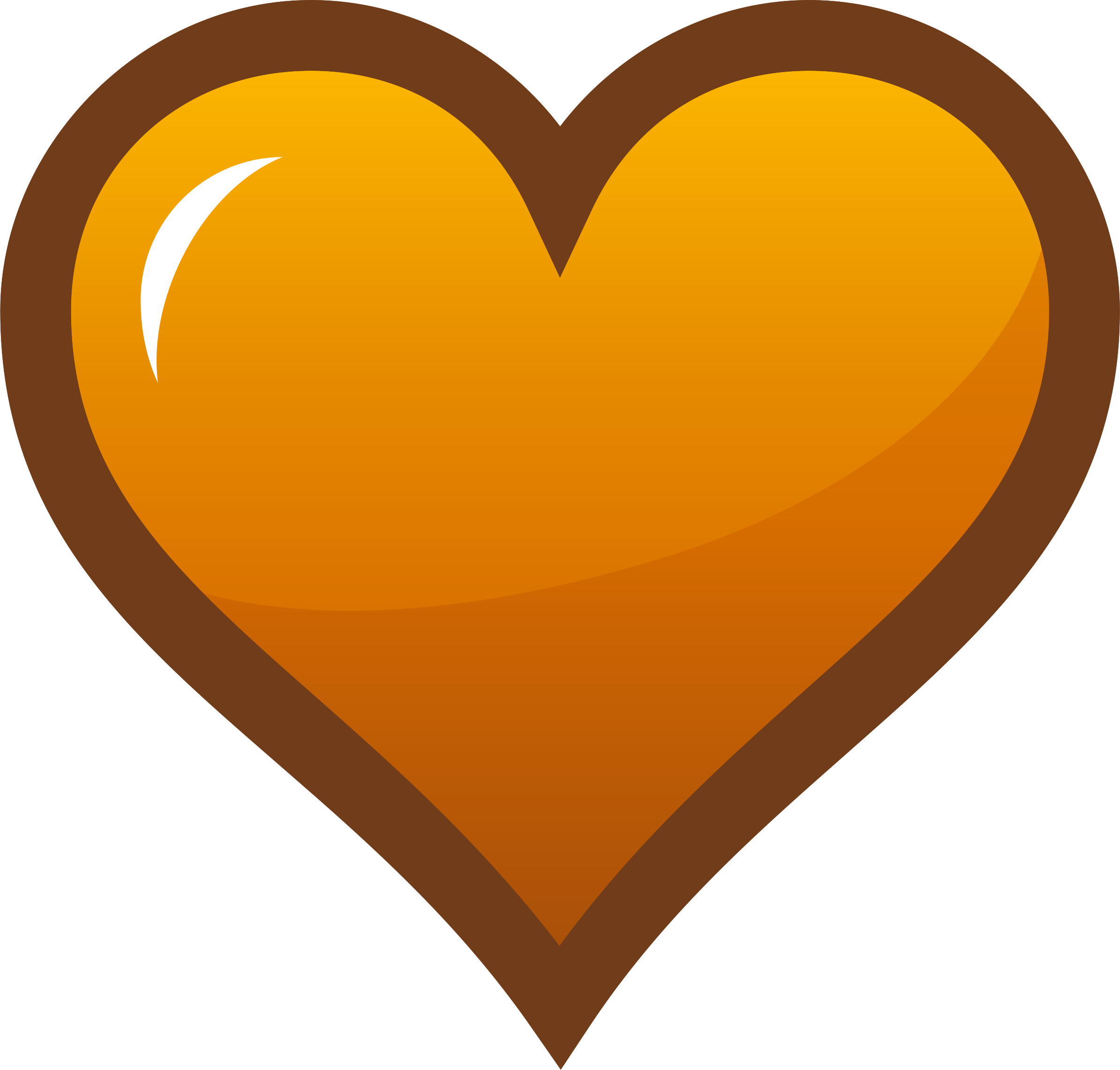 Orange Heart Clip Art - Heart Orange - Full Size PNG Clipart Images ...