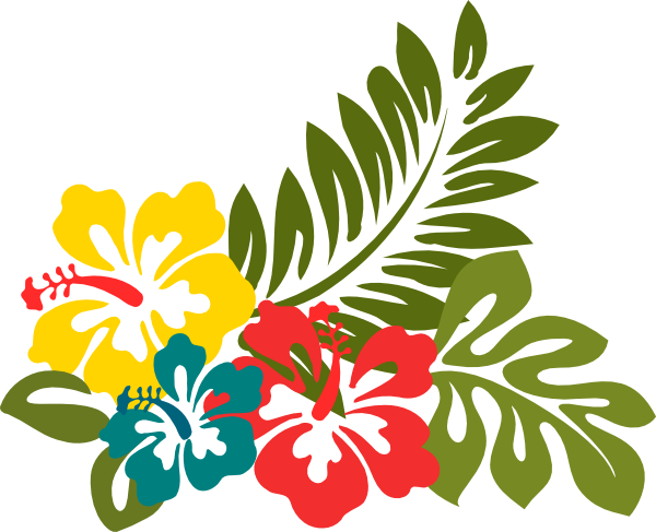 Hibiscus Clip Art - Hawaiian Flower Clipart - (600x487) Png Clipart ...