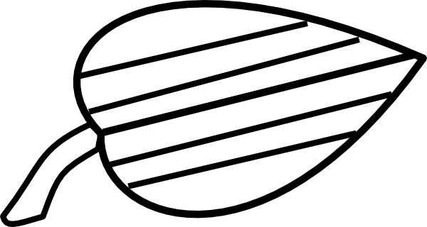 Leaf Template With Lines For Writing - (600x320) Png Clipart Download