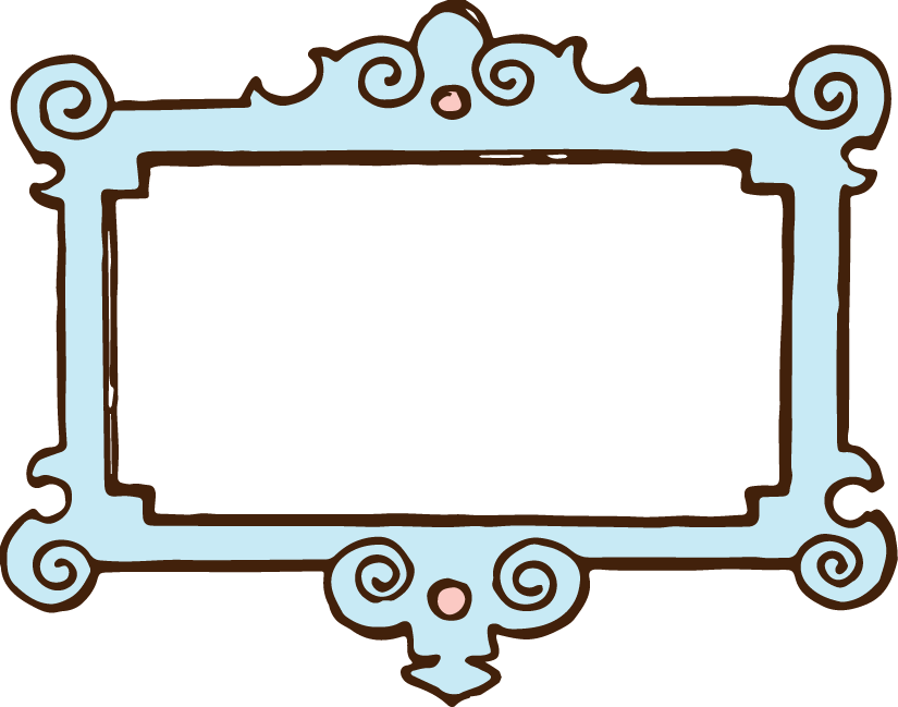 Blue Clip Art Frame - Cute Text Box Border - (825x649) Png Clipart Download