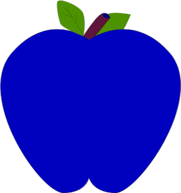 Colorful Apple Clipart - Apple Clip Art Blue - (600x641) Png Clipart ...