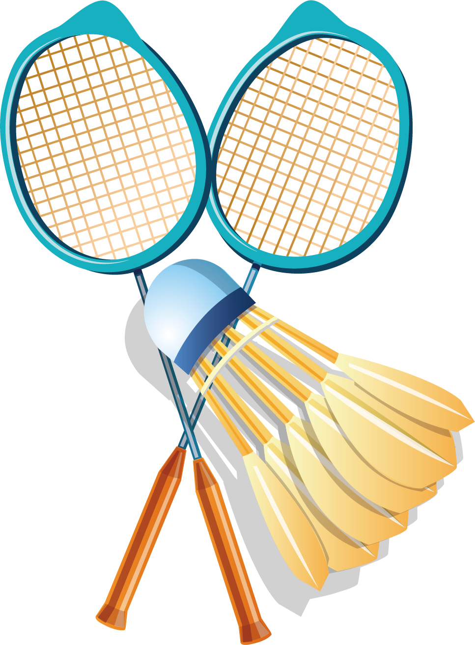 Badminton Racket Shuttlecock - Badminton Racket And Shuttle Png - Full ...