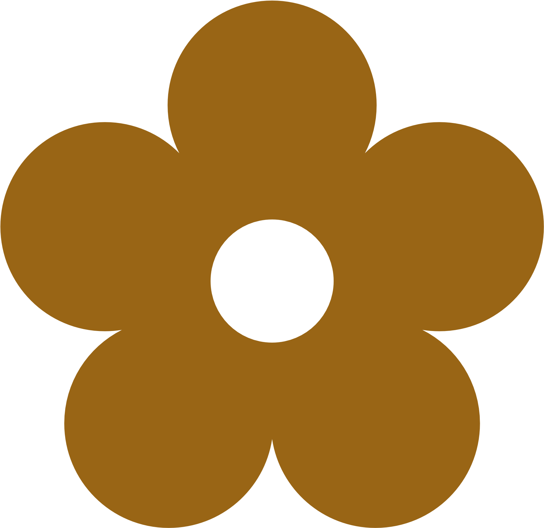 Brown - Color - Clipart - Golden Flower Clip Art - (1969x1952) Png ...