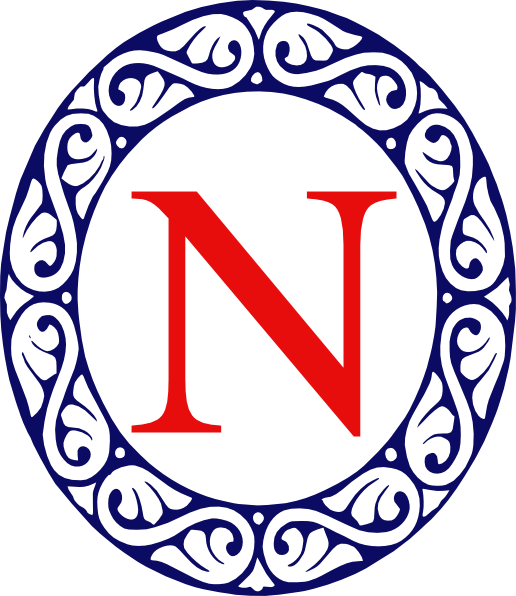 N Monogram Clip Art - Pink Circle Border Png - (516x596) Png Clipart ...