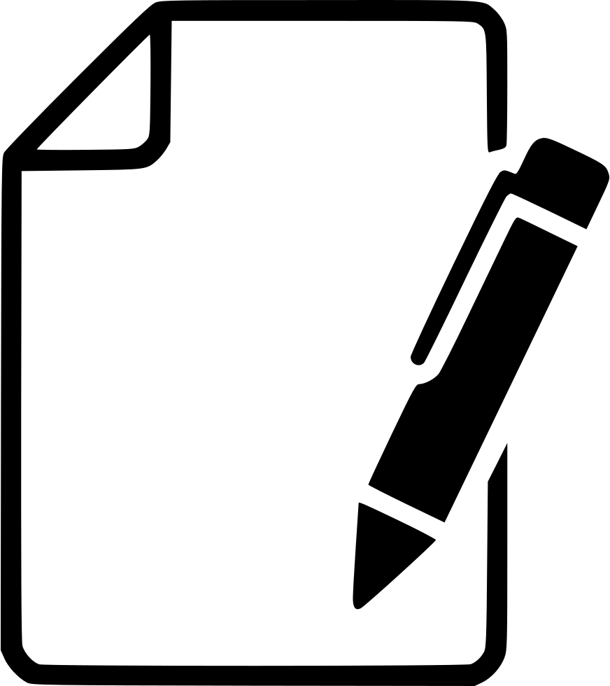 Paper Pen Svg Png Icon Free Download - Pen And Paper Icon - (872x980 ...