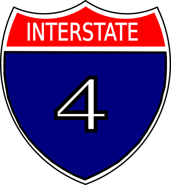 I-4 Sign Clip Art At Clker - Interstate Symbol - (552x596) Png Clipart ...