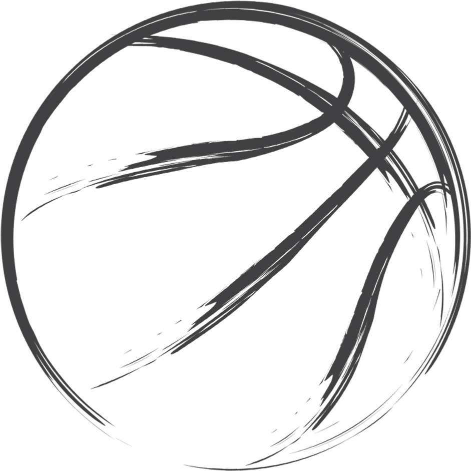 Basketball Black And White Clip Art Download - Basketball Image ...