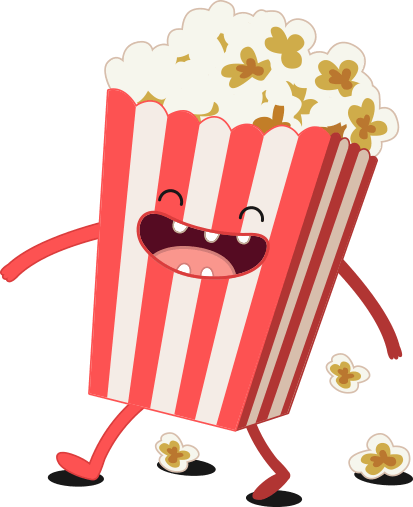 Pin Movie Popcorn Clipart No Background - Single Popcorn Animated Png ...