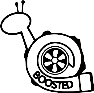 Boosted - Jdm Turbo Snail - (500x300) Png Clipart Download