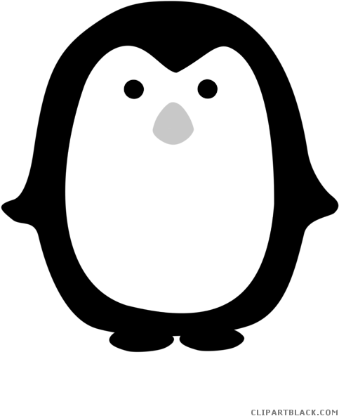 Cute Penguin Animal Free Black White Clipart Images - Penguin Printable ...