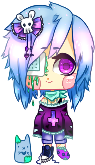 Open Collab Adopt - Pastel Goth Boy Png - (500x600) Png Clipart Download