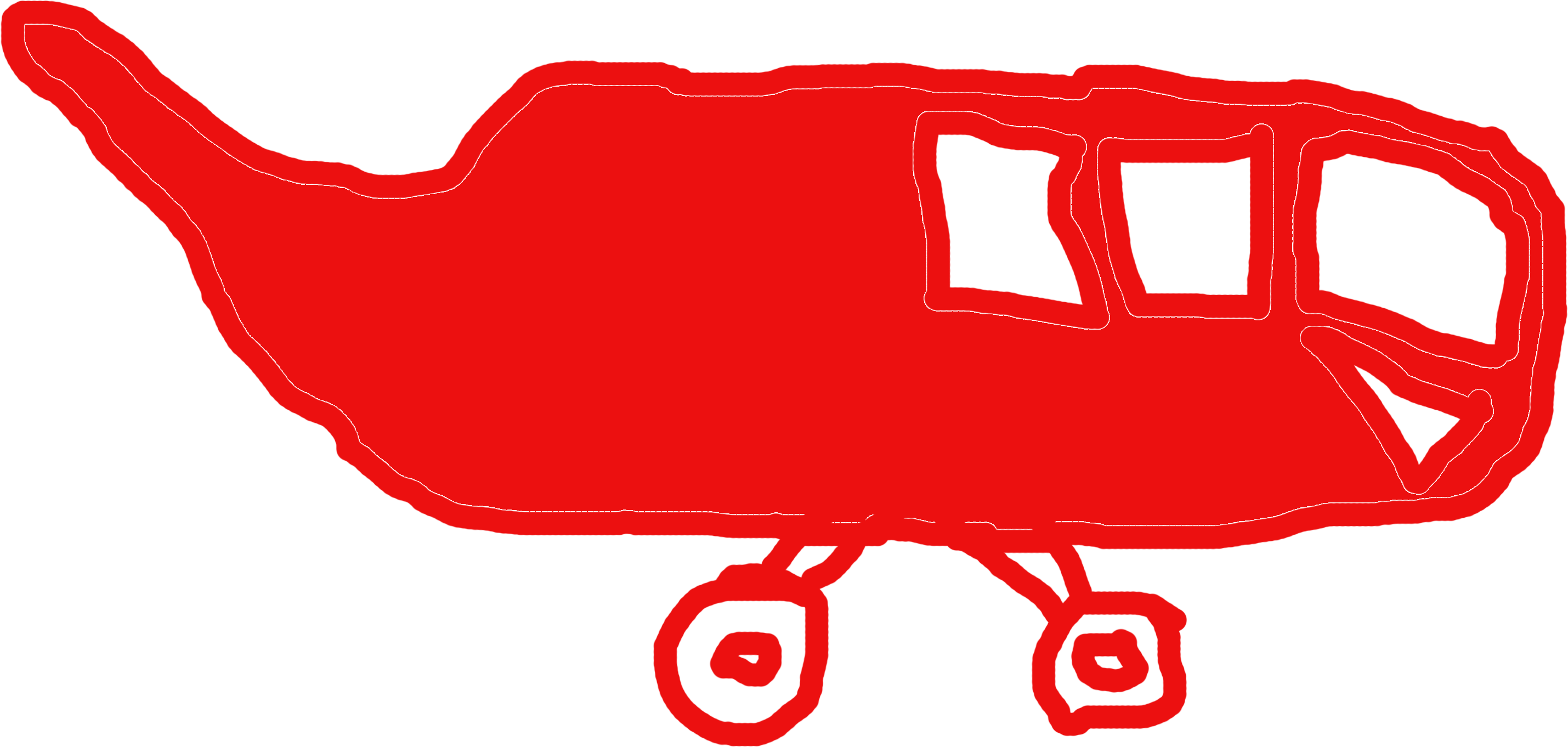 Smiley Face - Bus - (2859x1362) Png Clipart Download