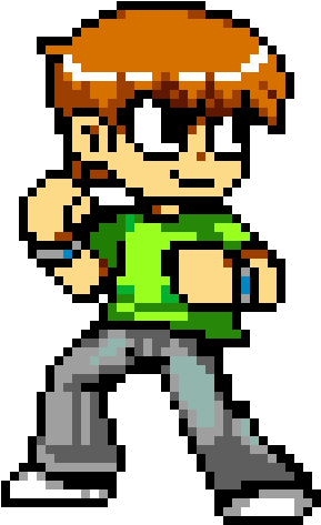 Scott Pilgrim Sprite By Smurgle99 - Scott Pilgrim Pixel Art - (304x560 ...