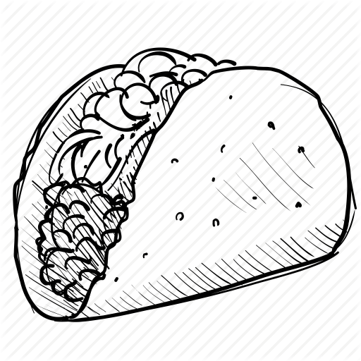 Soft Taco Clipart Black And White