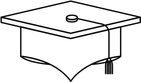 Graduation Cap Outline - Graduation Ceremony - (550x550) Png Clipart ...
