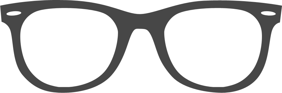 Glasses With No Background - (956x315) Png Clipart Download