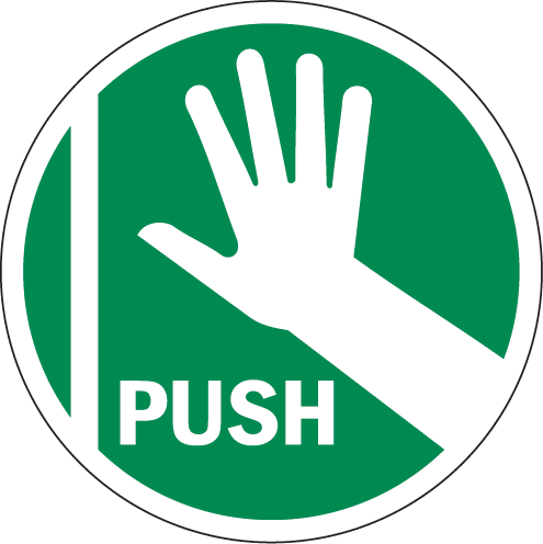Push Door Images Label - Push Door Sign - Full Size PNG Clipart Images ...