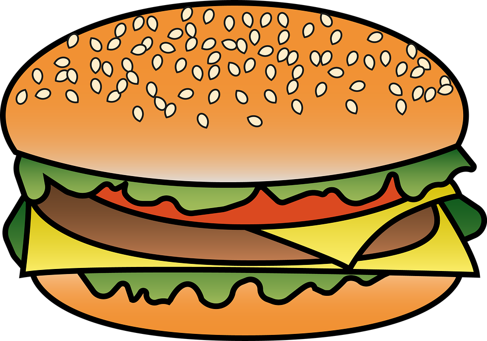 Fast Food Clipart 13, Buy Clip Art - Burger Clipart Png - (960x672) Png ...